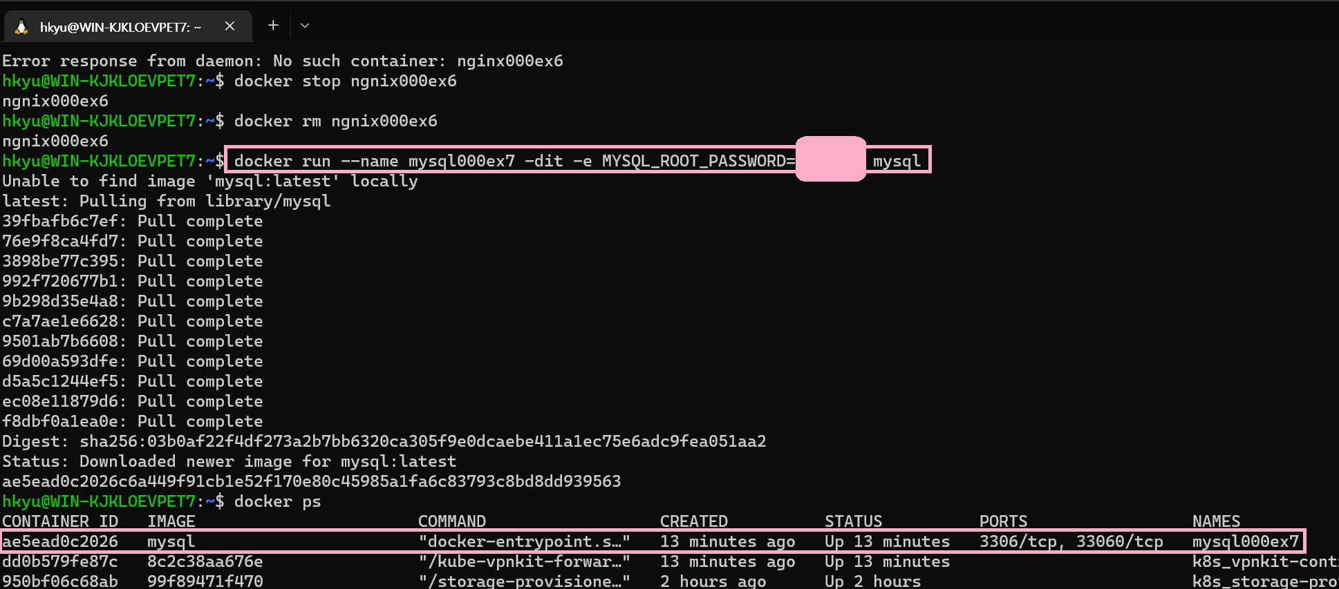 [docker Practice] 02 Mysql