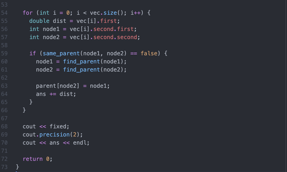 [BOJ wk5] 4386 - 별자리 만들기 / C++