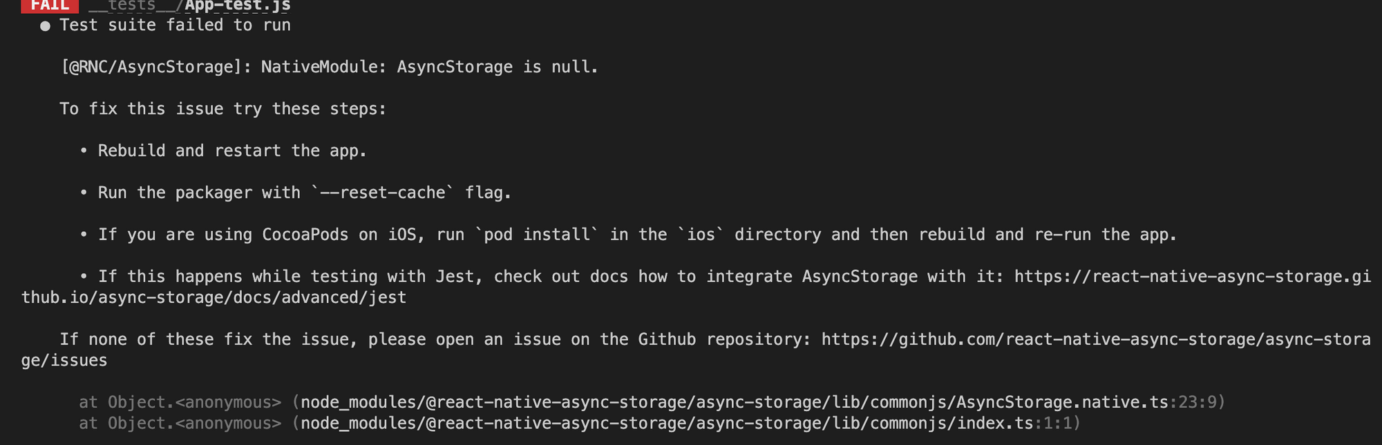 React-native + Apollo-Client + Jest React-native + Apollo-Client + Jest