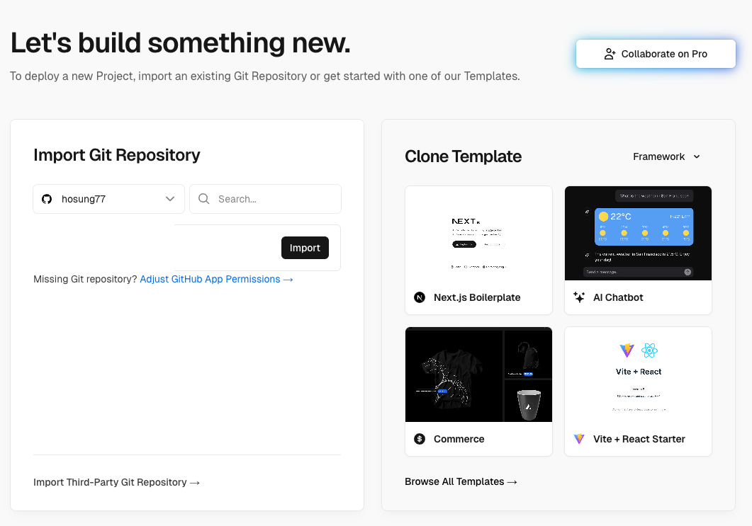 Vercel을 활용한 Github organization 프로젝트 자동 배포(with Git Actions)