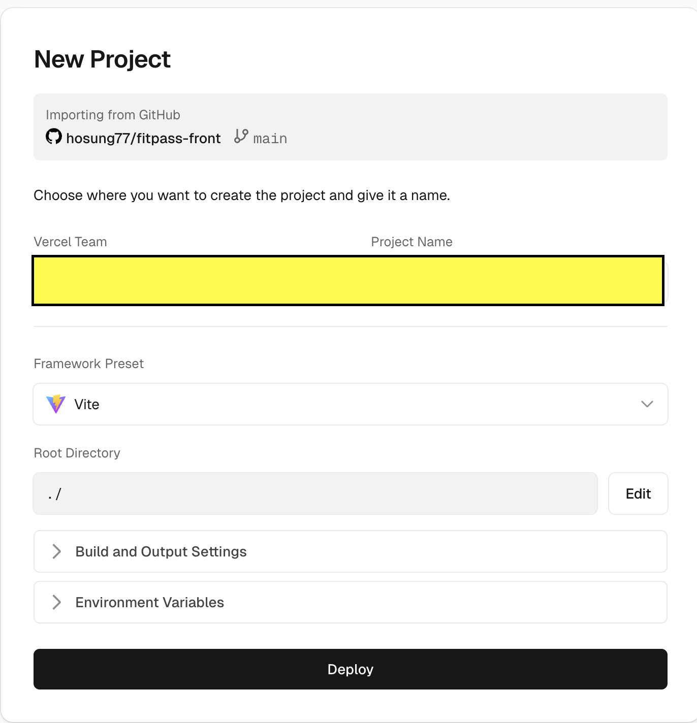 Vercel을 활용한 Github organization 프로젝트 자동 배포(with Git Actions)