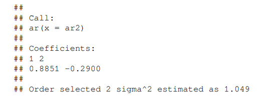 Timeseries AR process