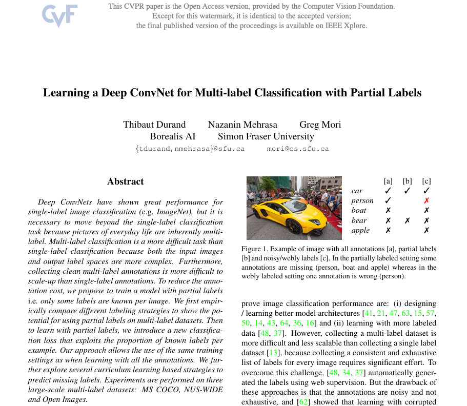 [논문 리뷰] 2019-CVPR - Learning a Deep ConvNet for Multi-label ...