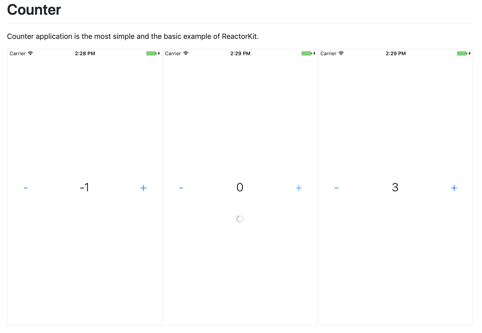 [ReactorKit] Counter 예제 분석