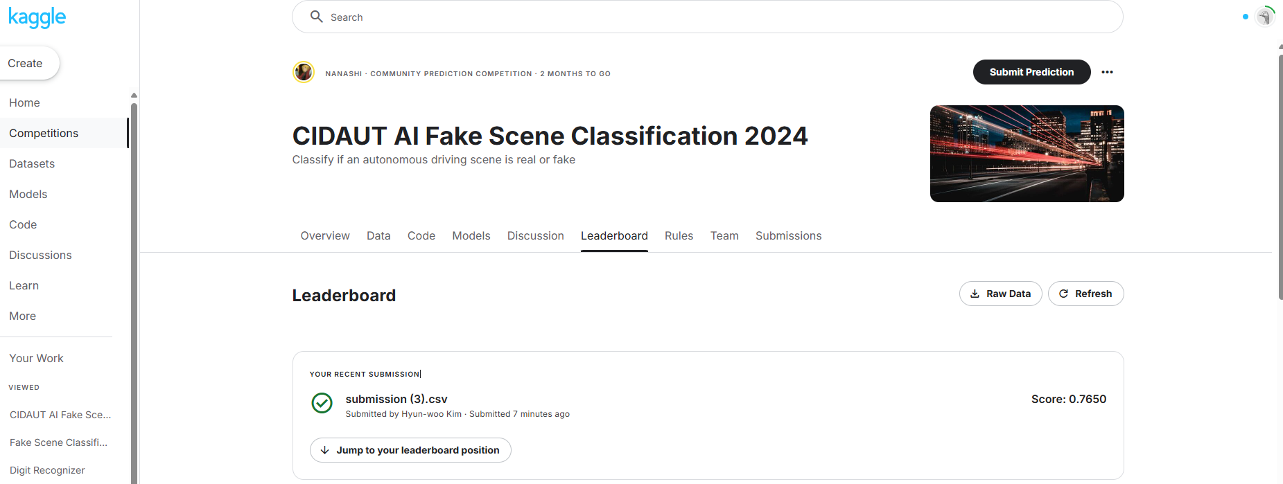 CIDAUT AI Fake Scene Classification 2024 Kaggle EfficientNet V2 모델 사용