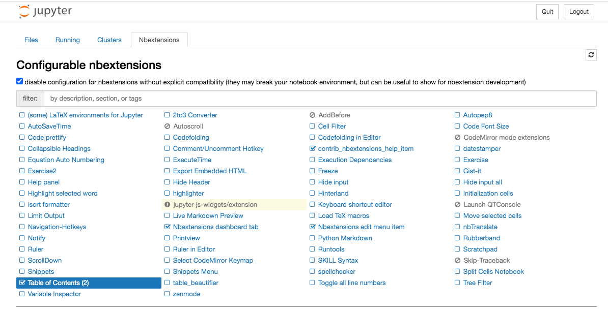 [Python] jupyter notebook table of contents만들기/목차 정리하기/document outline만들기