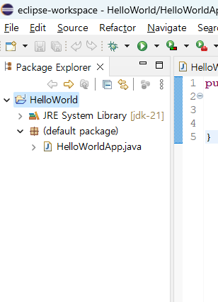 java/eclipse 프로젝트 폴더 느낌표