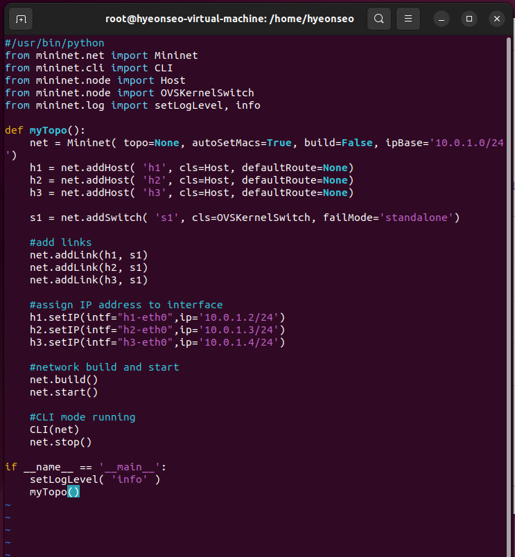 Mininet 사용해보기