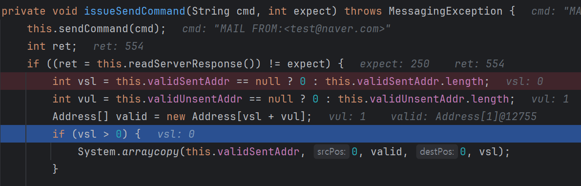 Spring mail validate