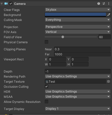 Unity Layer, Rendering Texture