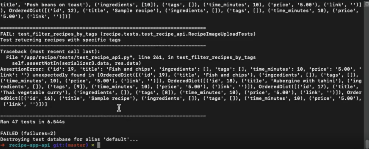 [drf | filtering] Build a Backend REST API - 47