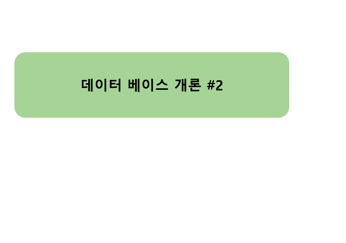데이터베이스 개론 2 E R Model