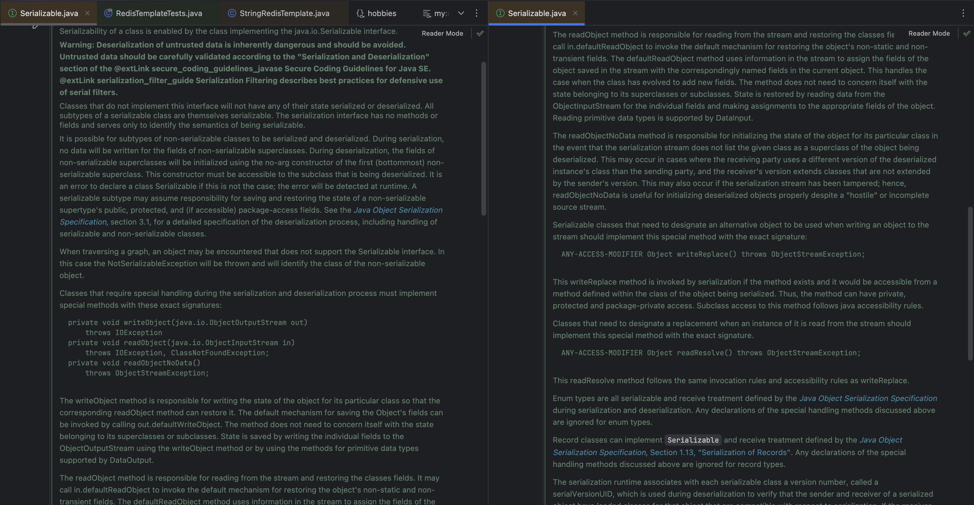 Serializable 살짝 보기