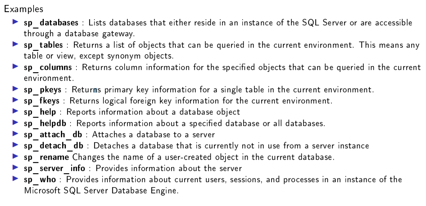 [Database System] Stored Procedures in SQL Server