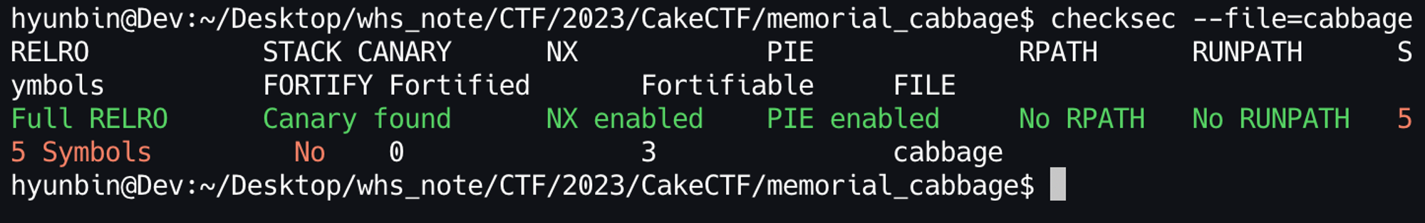 2023 CakeCTF - memorial_cabbage
