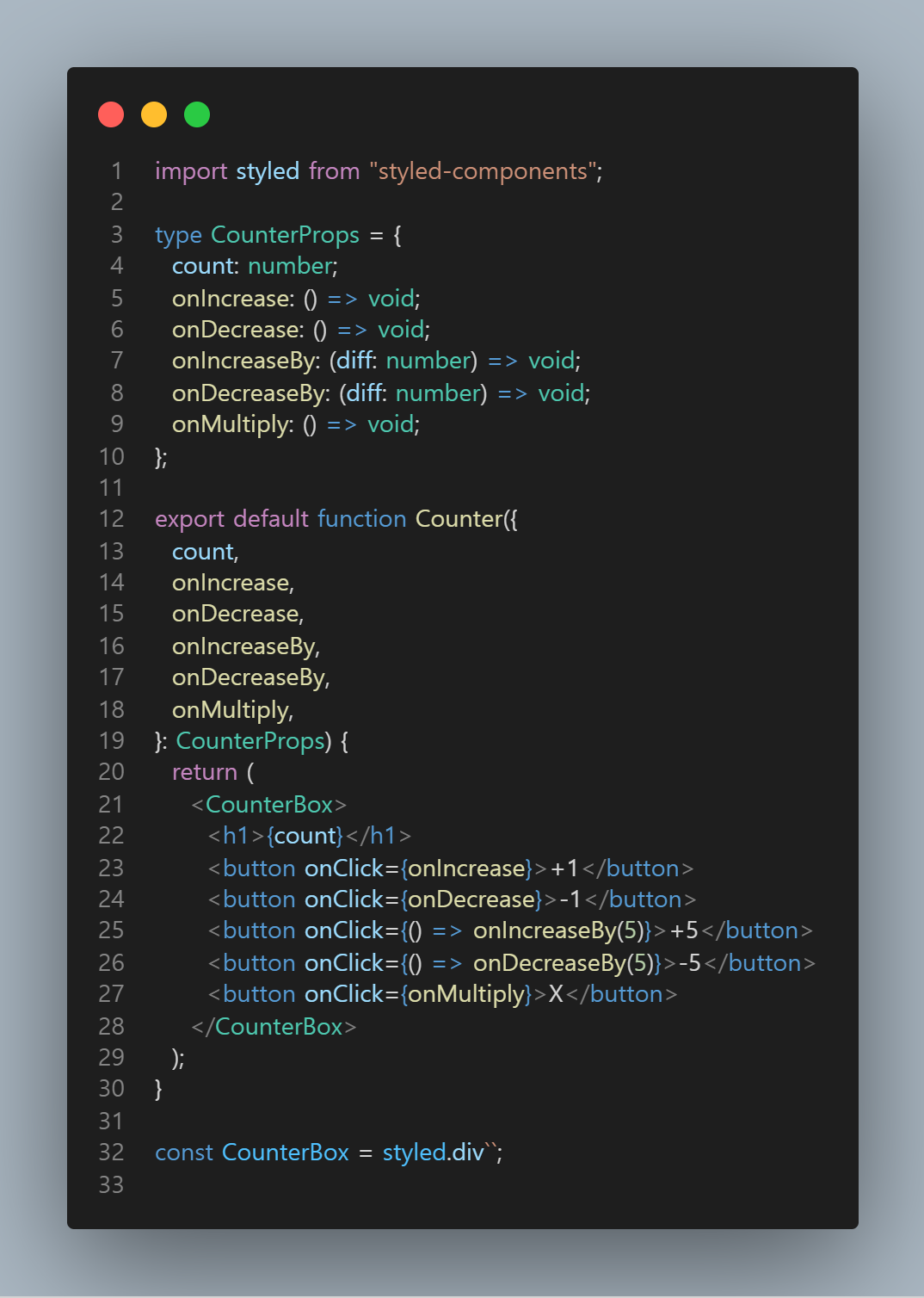 Counter 구현 (Redux, TS)