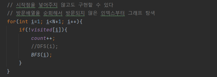 [BaekJoon] #11724 연결요소의 개수