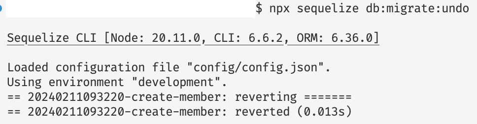 [node js] sequelize 로 모델과 테이블 생성하기