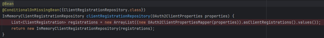 OAuth2 client configuration