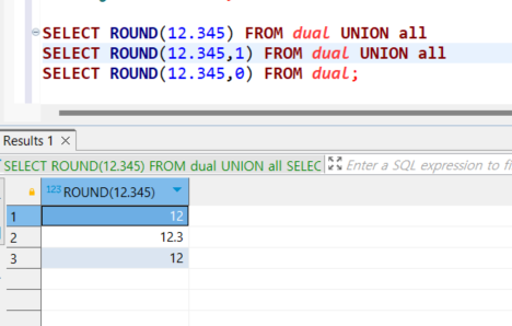 [SQLP]반올림,버림,올림/내림(ROUND, TRUNC, CEIL, FLOOR)