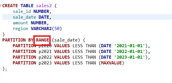 [SQLP]리스트 파티셔닝(List Partitioning),Range Partition,Hash Partition
