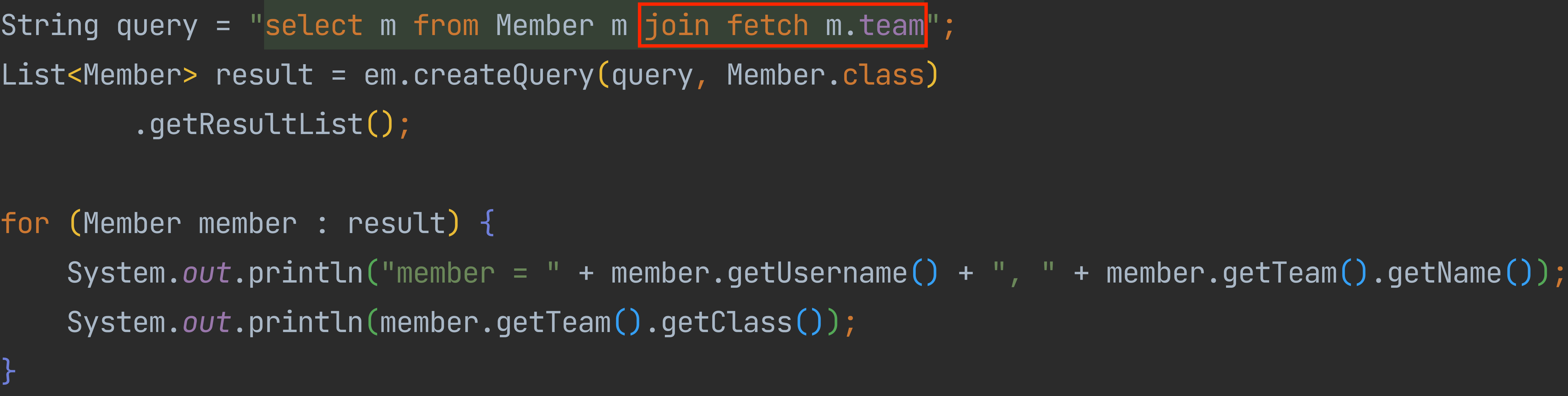 JPQL - fetch join 기본