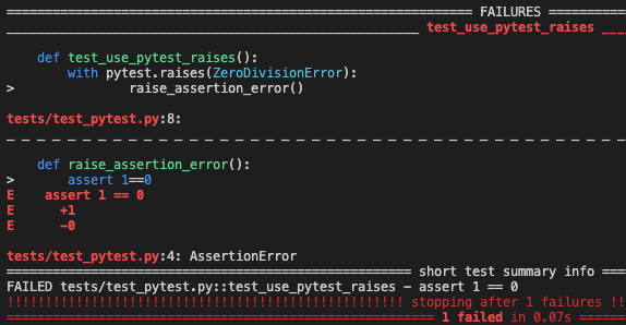 pytest.raises(), 발생되는 예외 확인하기