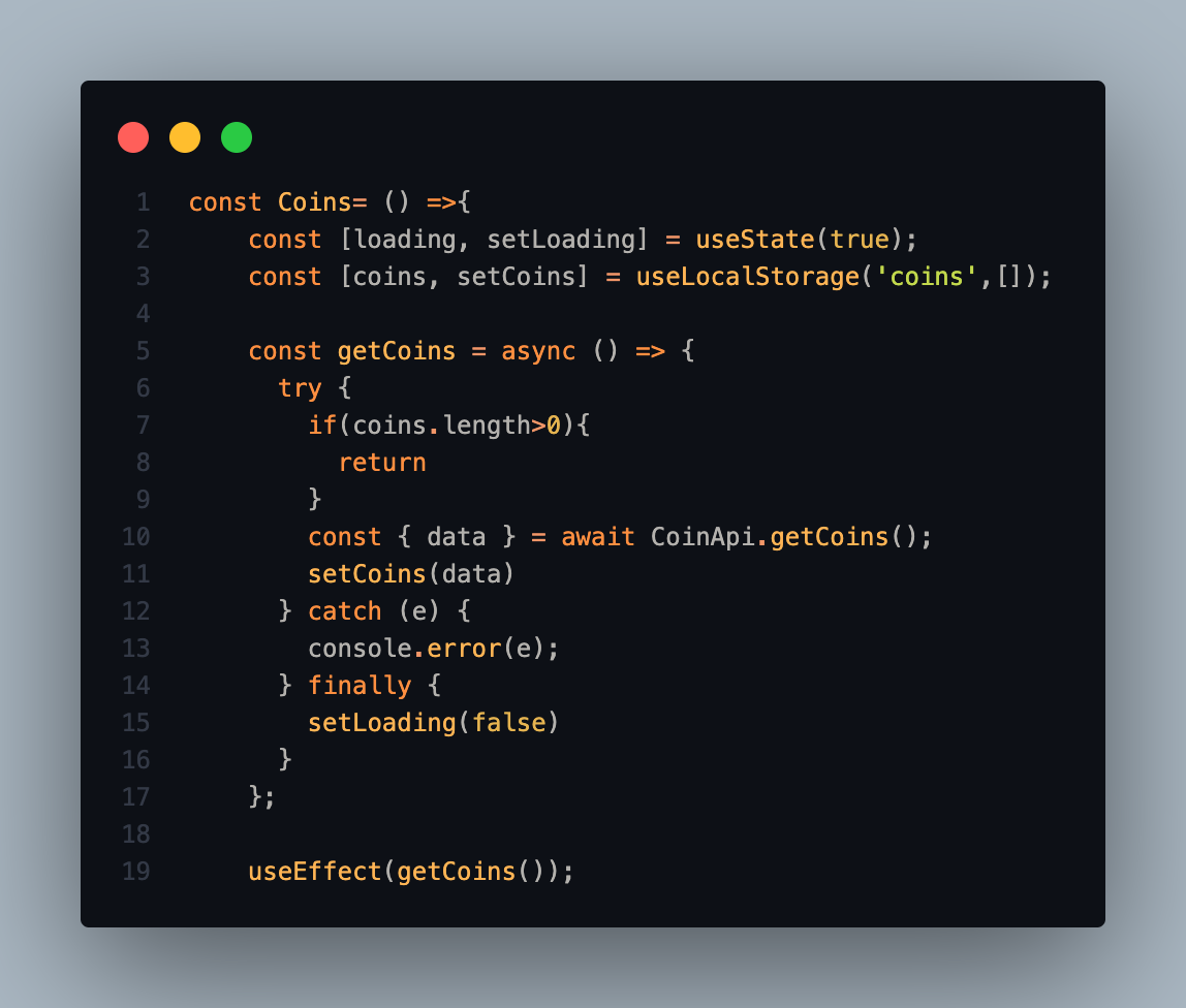 Lazy initial State, useMemo, useEffect