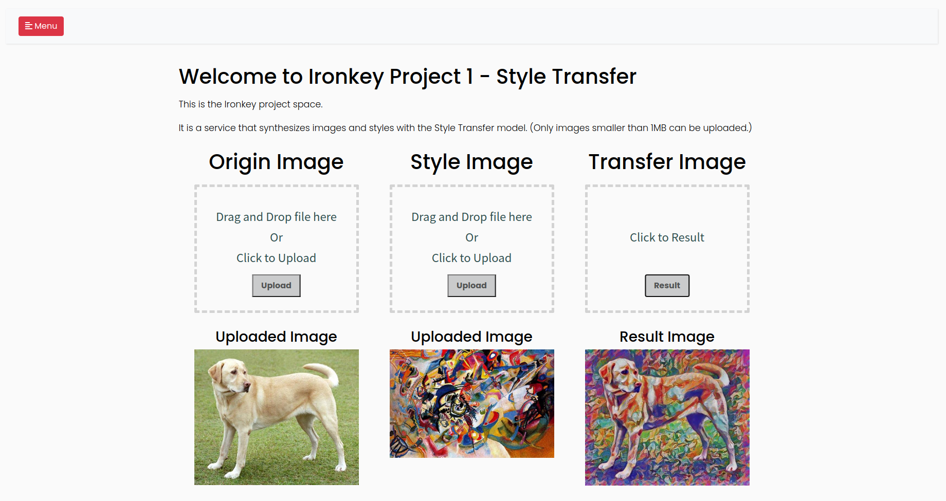 Style Transfer Model 서비스 해보기 - FastAPI로 화면 구성