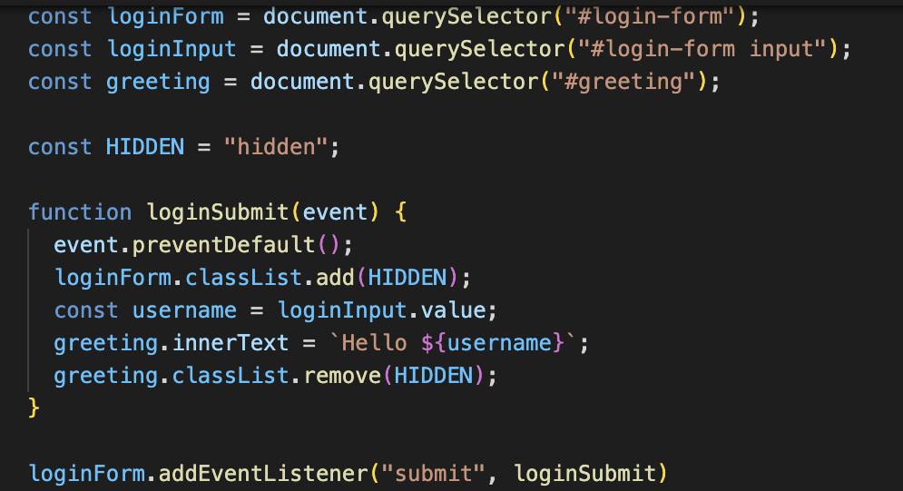 Javascript 크롬 앱 클론 코딩 1 이름 띄우기