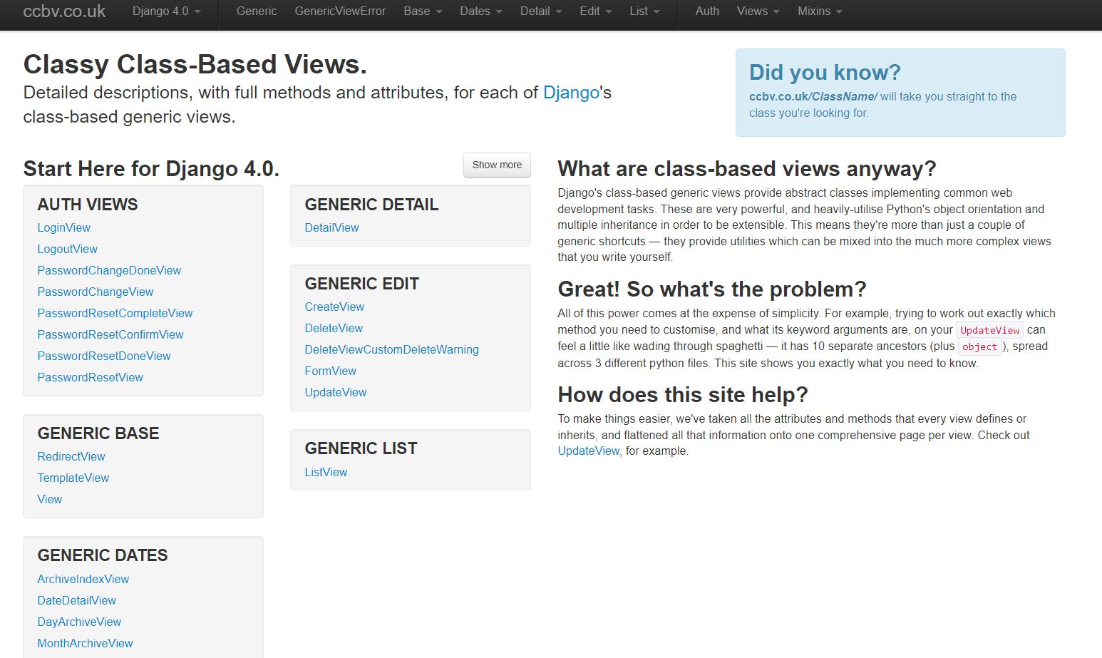 [Django] View, FBV, CBV