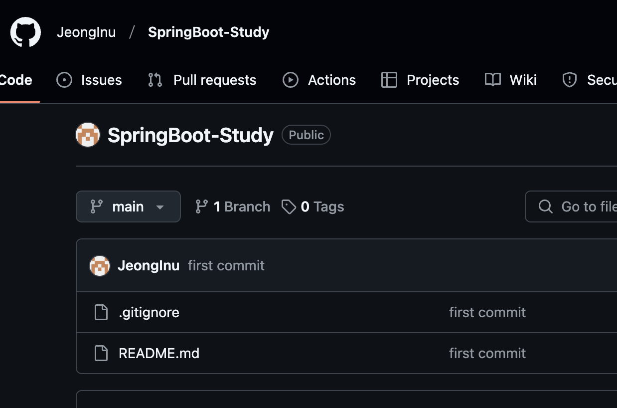 SpringBoot study - 00