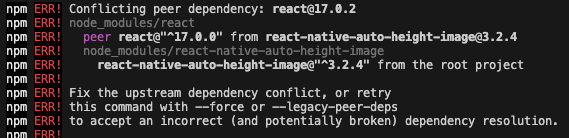 [React] npm install 시 legacy-peer-deps냐 force냐..그것이 문제로다