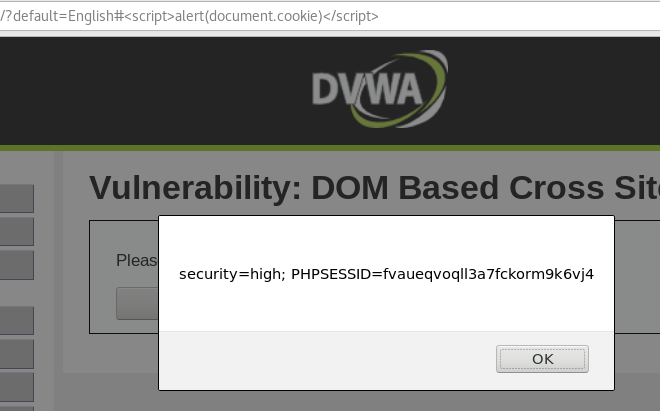 [DVWA] XSS (DOM)
