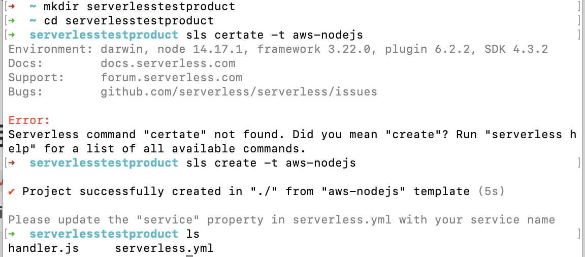 aws cli serverless(aws lambda)