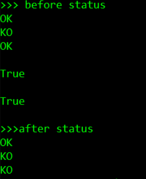 # Shell : All Statusチェック機能