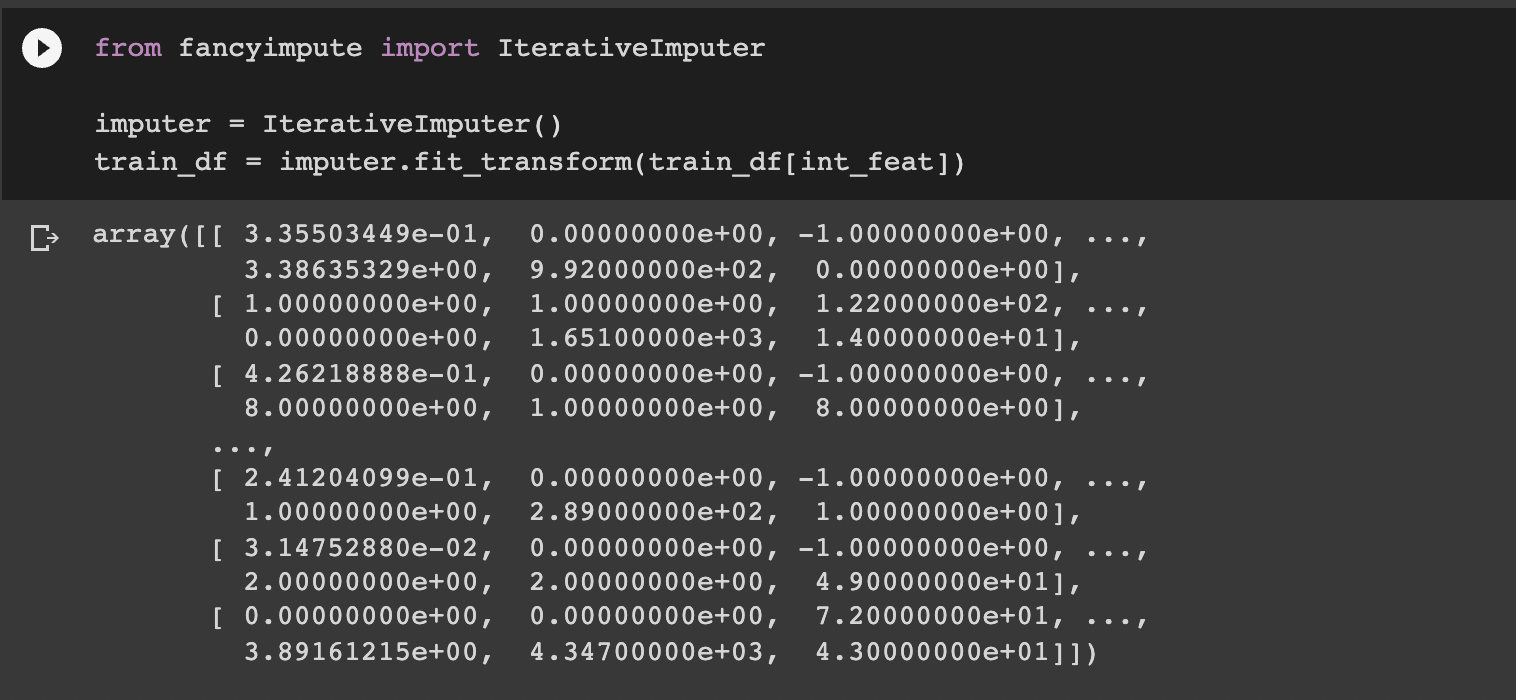 결측치(Missing values, Nulls) 처리에 대해서 (Imputation): SimpleImputer, IterativeImputer, MICE