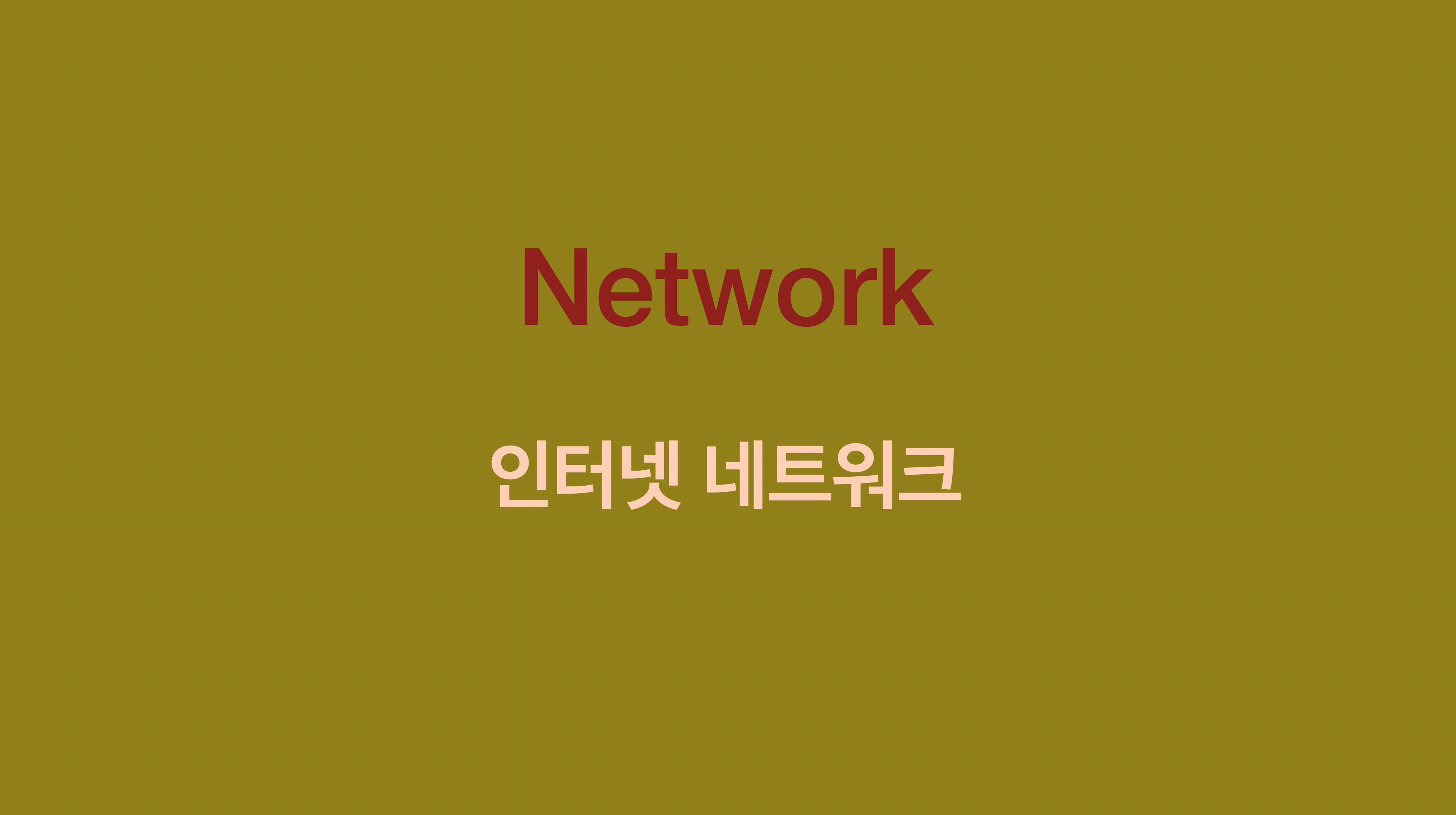 [Network] 인터넷 네트워크