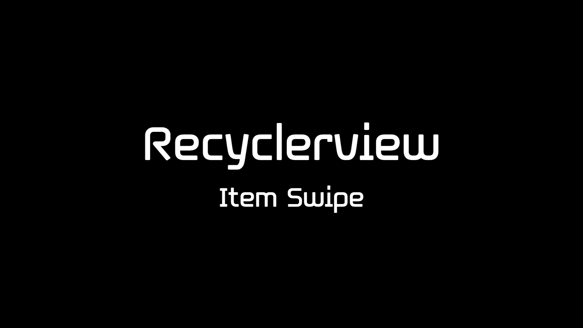  Android RecyclerView Item Swipe with Kotlin 