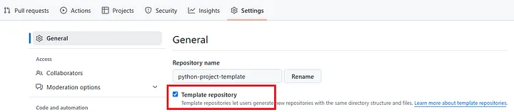 기본 CI/CD 깃허브 액션이 구현된 파이썬 프로젝트 템플릿 만들기