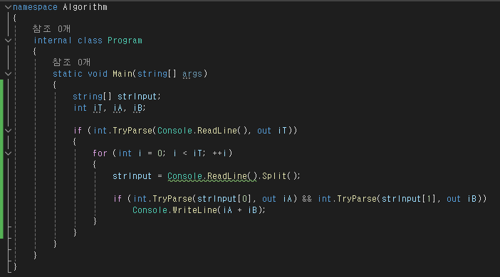 [C#] 백준 문제 풀이 - 15552