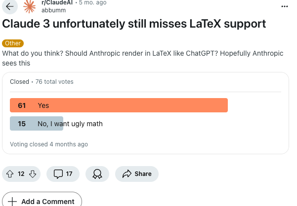 Claude 단점... LaTeX 지원