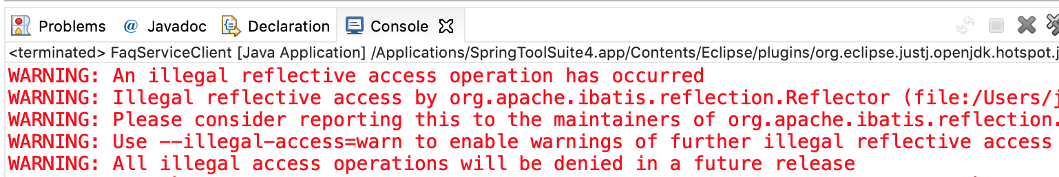 [오류] An illegal reflective access operation has occurred