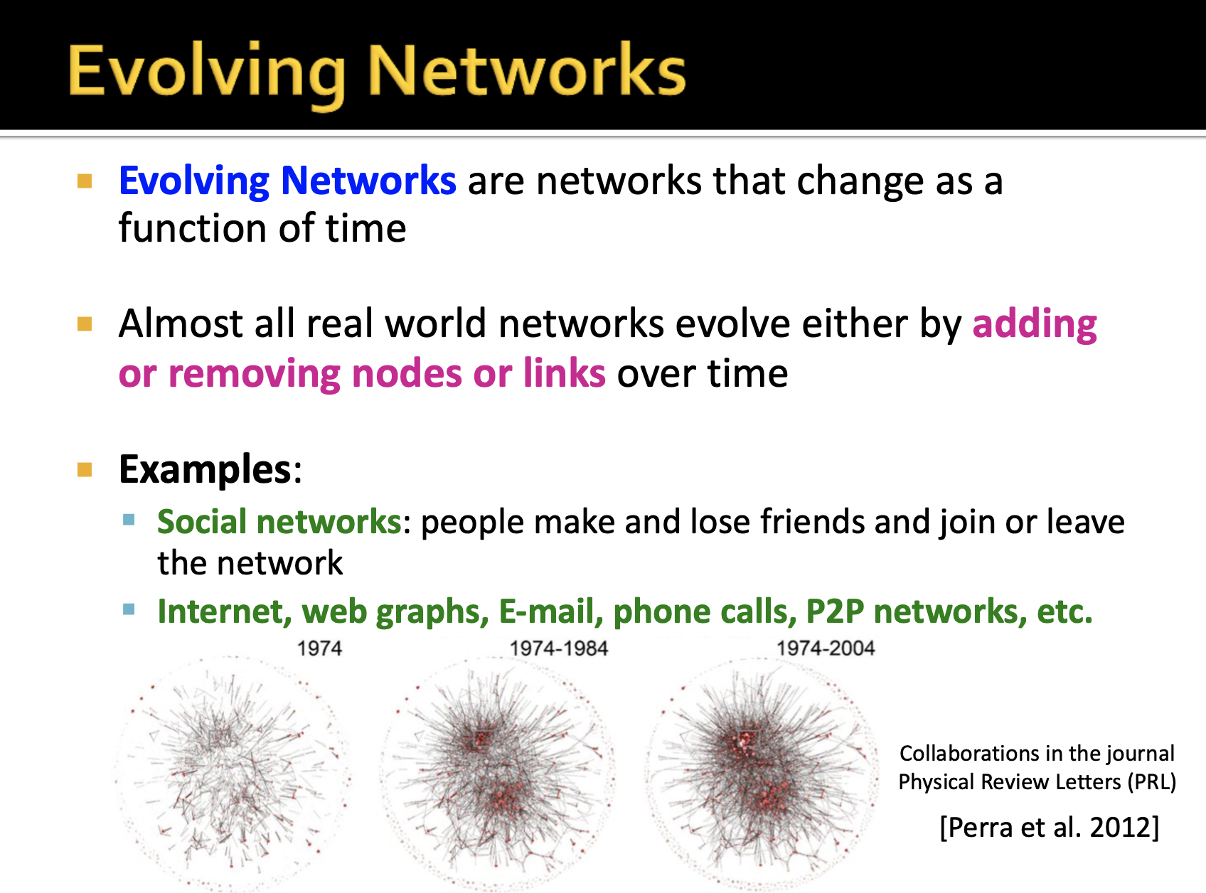 16. Network Evolution
