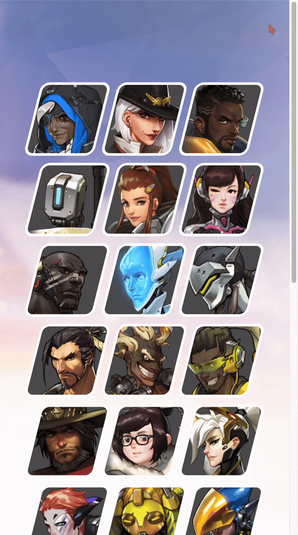 Overwatch 캐릭터 선택 화면 만들기