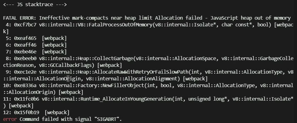 Nodejs 빌드 중 Javascript Heap Out Of Memory 에러 해결 Ec2 스펙에 따른 Heap 메모리 할당 문제 6659