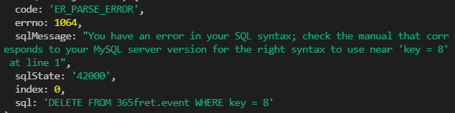 Error Code 1292 Truncated Incorrect Double Value Key