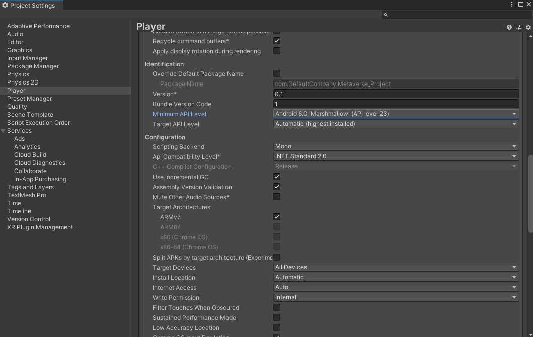 Unity를 통한 Oculus Quest 2 개발 환경 구축